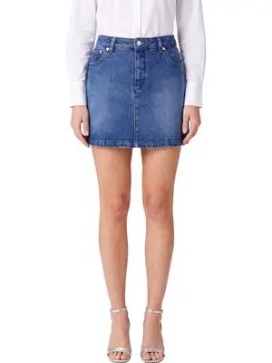 A.p.c. Denim Pencil Mini Skirt - Blue