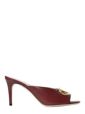 Valentino Garavani Vlogo Signature Leather Mule Sandals - Red
