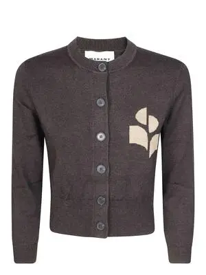 Isabel Marant Étoile Newtongs Wool-cotton Cardigan - Marrone