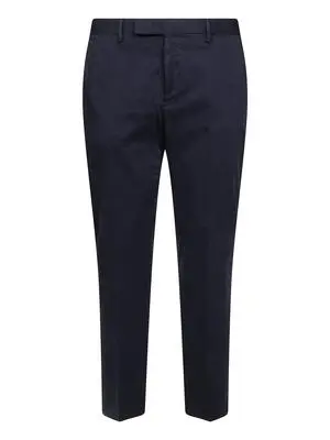 PTO1 Stretch Cotton-elastane Trousers - Blu