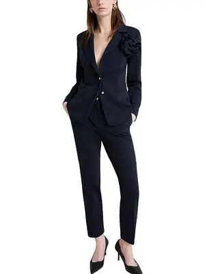 Marella Slim Pressed Pants - Navy