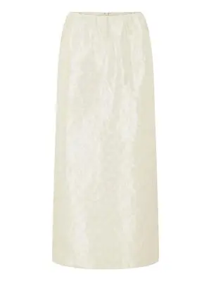 HARRIS TAPPER Mies Embroidered Taffeta Maxi Skirt - Ivory