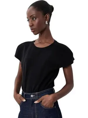 Norma Kamali Cap Sleeve Bomber Bodysuit - Black