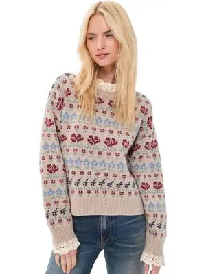 Sea Preston Knit Crew Neck Sweater - Cream