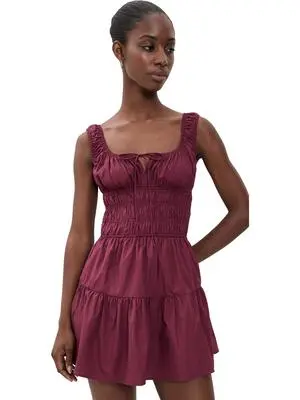 NIA Salt Dress Sleeveless Square Neck - Plum