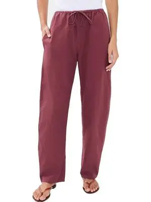 LESET Kyoto Drawstring Pants - Maroon