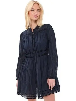 ULLA JOHNSON Lumi Long Sleeve Cotton Mini Dress