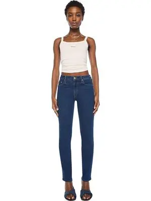 MOTHER The Mid Rise Rider Skimp Retrograde Rodeo Jeans - Blue