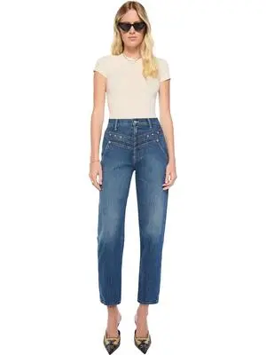 MOTHER The Rock Candy Tune Up Hover Buckaroo Jeans - Blue
