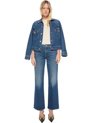 MOTHER The Bookie Sneak Buckaroo Jeans - Blue