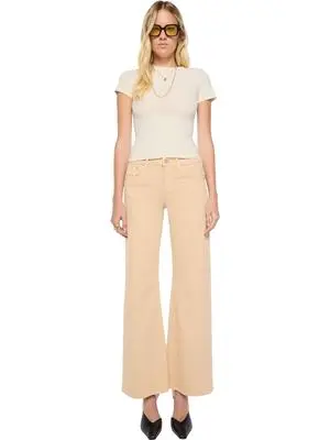 MOTHER The Mid Rise Sidestepper Twist Sneak Winter Wheat Jeans - Multi