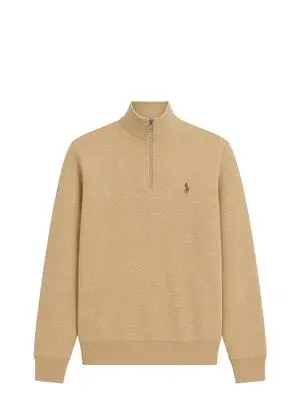 POLO RALPH LAUREN Half-zip Logo-embroidered Jersey Sweatshirt