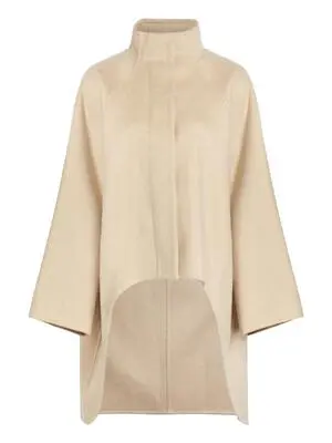 Alaïa Asymmetric Cashmere Coat - Beige