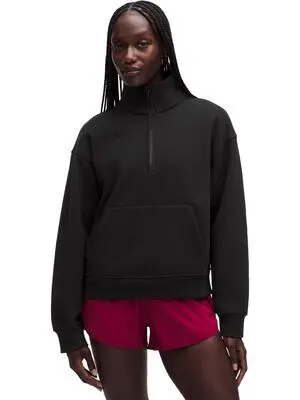 Lululemon Steady State Superloft Funnel-neck Half Zip Black