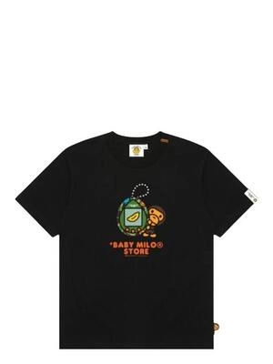 A BATHING APE Baby Milo Tamagotchi Regular Tee Shirt - Black