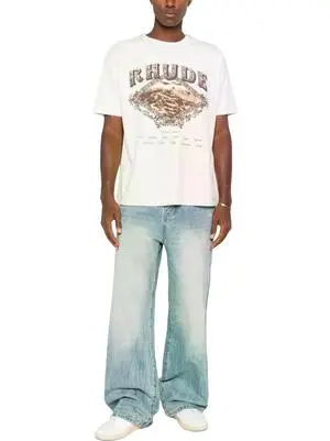 Rhude Graphic-print T-shirt - Neutrals