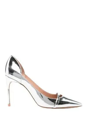 MALONE SOULIERS Crawford Metallic Leather Pumps - Silver