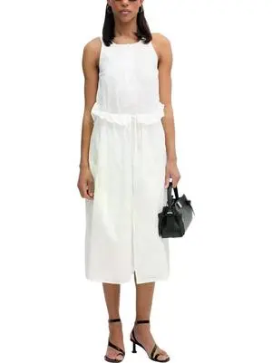 ISABELLE BLANCHE Broderie-anglaise Ruffled Midi Dress
