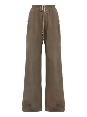 Rick Owens Rick Owens DRKSHDW Wide-Leg Drawstring Cotton Trousers Brown