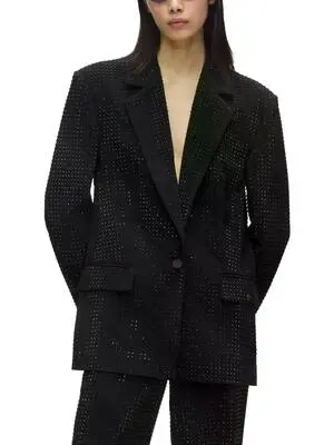 Karl Lagerfeld Rhinestone Tailored Blazer - Black
