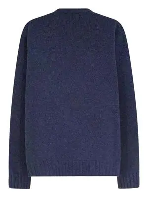 ALYSI V-neck Knitted Sweater - Blue