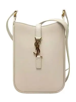 Saint Laurent Mini Smooth Calfskin Le 5 A 7 Vertical Crossbody Bag - White
