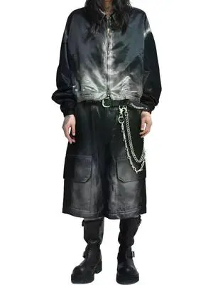 FILTH Faded-effect Cargo Shorts - Black