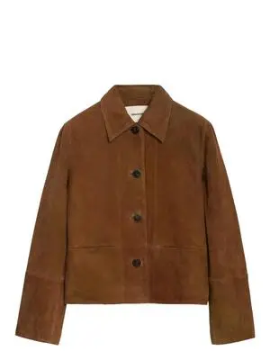 Zadig&Voltaire Lessa Suede Leather Jacket - Brown