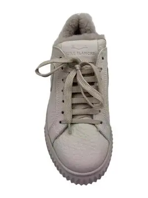 VOILE BLANCHE Voile Blanche Lipari Shearling-Trim Leather Sneakers