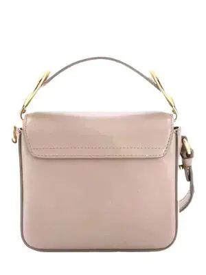 Chloé Chloé C Double Carry Leather Mini Shoulder Bag Neutrals