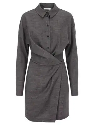 Patrizia Pepe Wrap-style Mini Dress - Grey