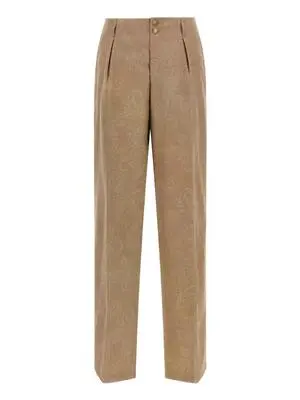 Etro Paisley Jacquard Trousers - Neutrals