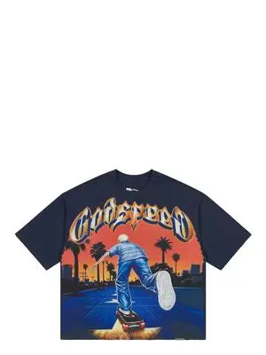 GODSPEED Graphic-print Washed T-shirt - Blue