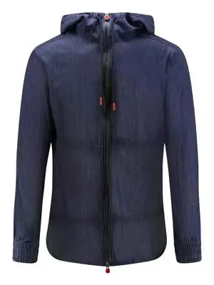Kiton Zip-up Drawstring Lightweight Jacket - Blue