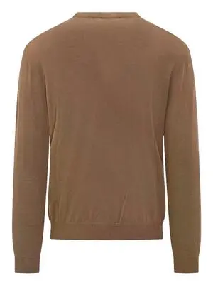 Malo Alfredo Fine-knit Wool Sweater - Brown