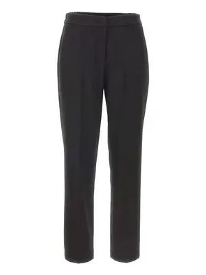 KAOS Straight-leg Trousers With Elasticated Waistband - Black
