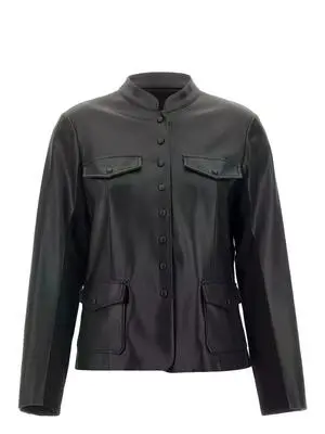 ELENA MIRÒ ELENA MIRÒ Faux-Leather Panelled Jacket