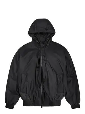 Rains Lohja Hooded Zip-up Jacket - Black