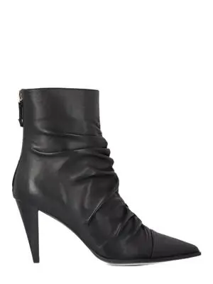 PINKO Ruched Pointed-Toe Ankle Boots