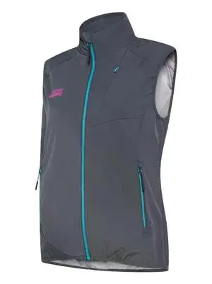AESSE AESSE Sleeveless Zip-up Gilet With High Neck And Logo Print