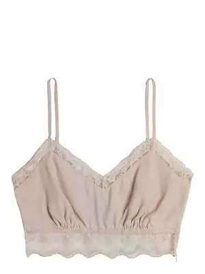 Simone Rocha Lace-trim Negligee Bralette - Neutrals