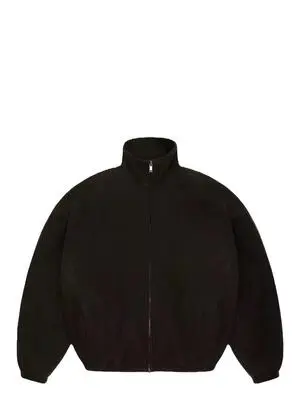Rains Fleece-texture High-neck Jacket Brown