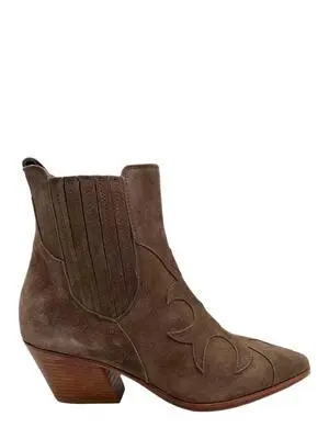 ELIA MAURIZI Panelled Ankle Boots - Brown