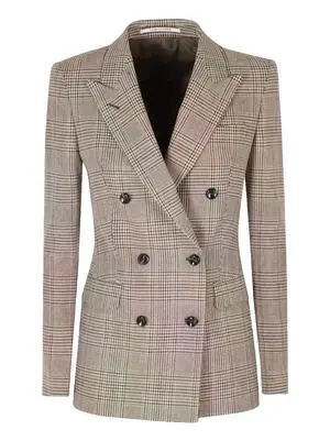 Tagliatore Checked Double-breasted Blazer - Neutrals