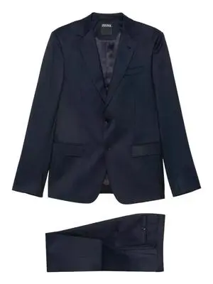 Zegna Single-breasted Notch-lapel Suit - Blue