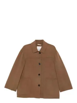 Max Mara Button-fastening Patch-pocket Jacket - Brown