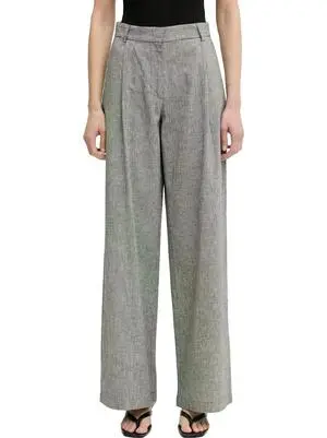 SESSUN Houndstooth Pattern Wide-leg Trousers - White