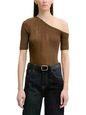 SESSUN Soline One-shoulder Ribbed Top