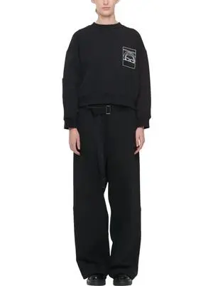 Plan C Belted Wide-leg Trousers - Black