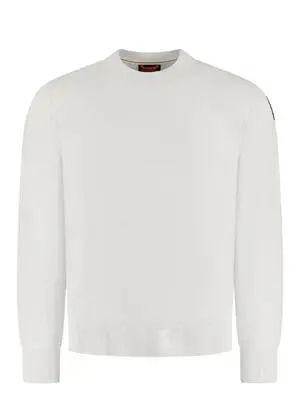 PARAJUMPERS Logo-patch Quarter-zip Sweater - White
